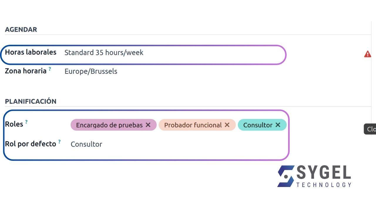 Módulo planning en Odoo | Sygel